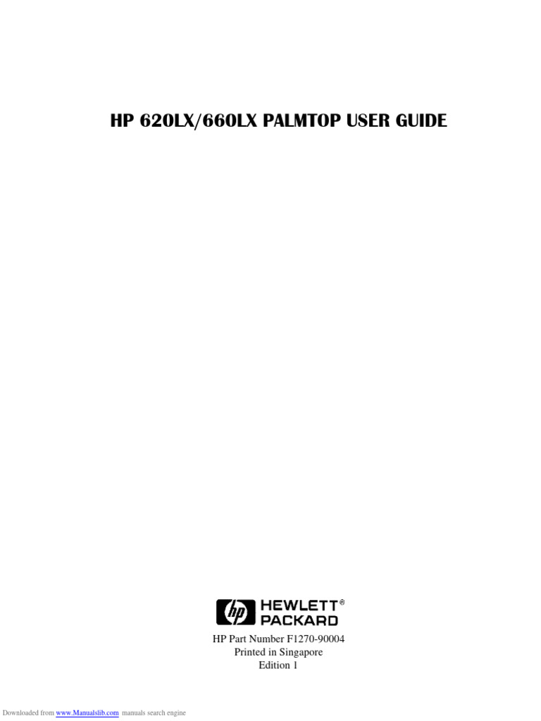 620lx Palmtop Computer | PDF | Window (Computing) | Personal Computers