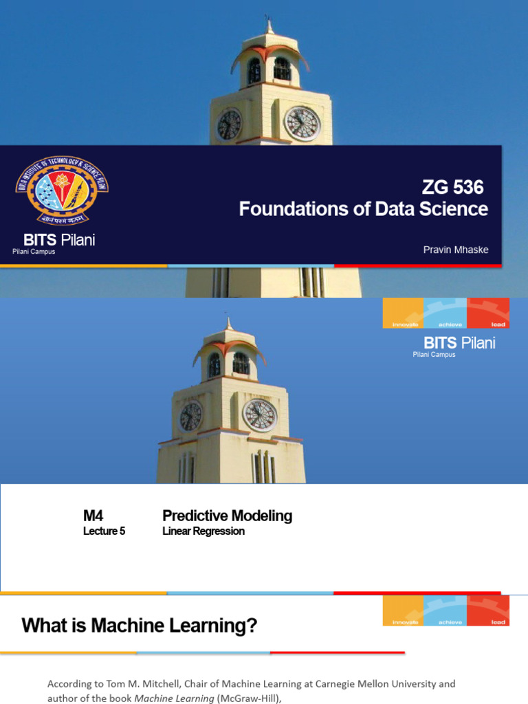 ZG536 - L5 - Linear Regression - 100224 | PDF | Linear Regression ...