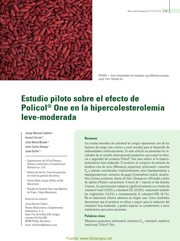 rdf17 1 Policol One | PDF | Estatinas | Lipoproteína