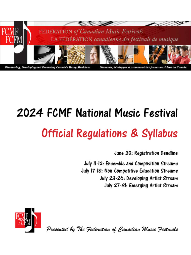 2024 FCMF National Music Festival Syllabus Final Nov 2 2023 | PDF ...
