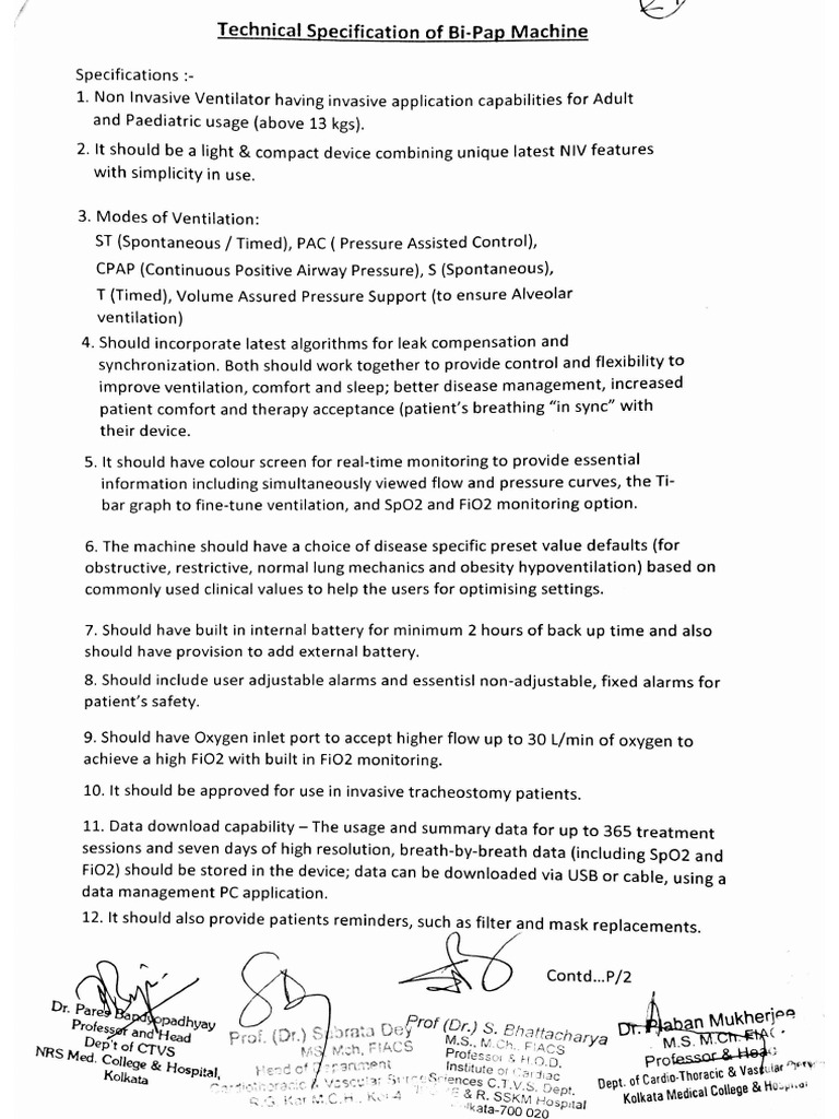 Bi Pap Machine | PDF