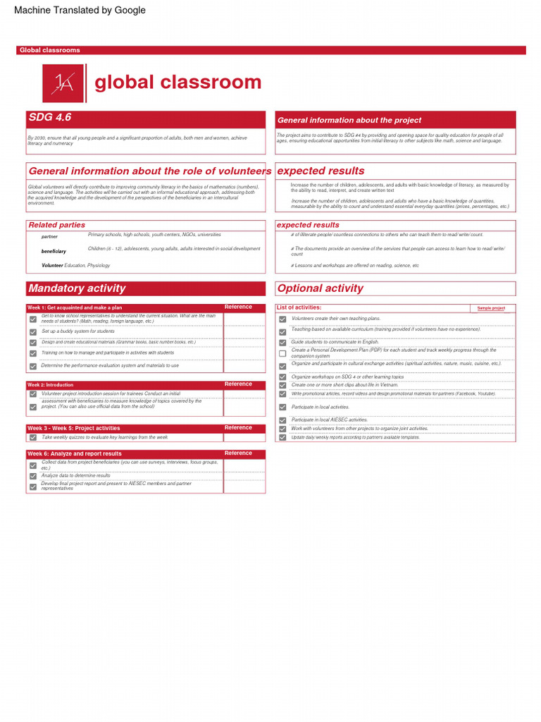 Weekly Plans - Global Classroom? English | PDF | Literacy | Behavior Modification