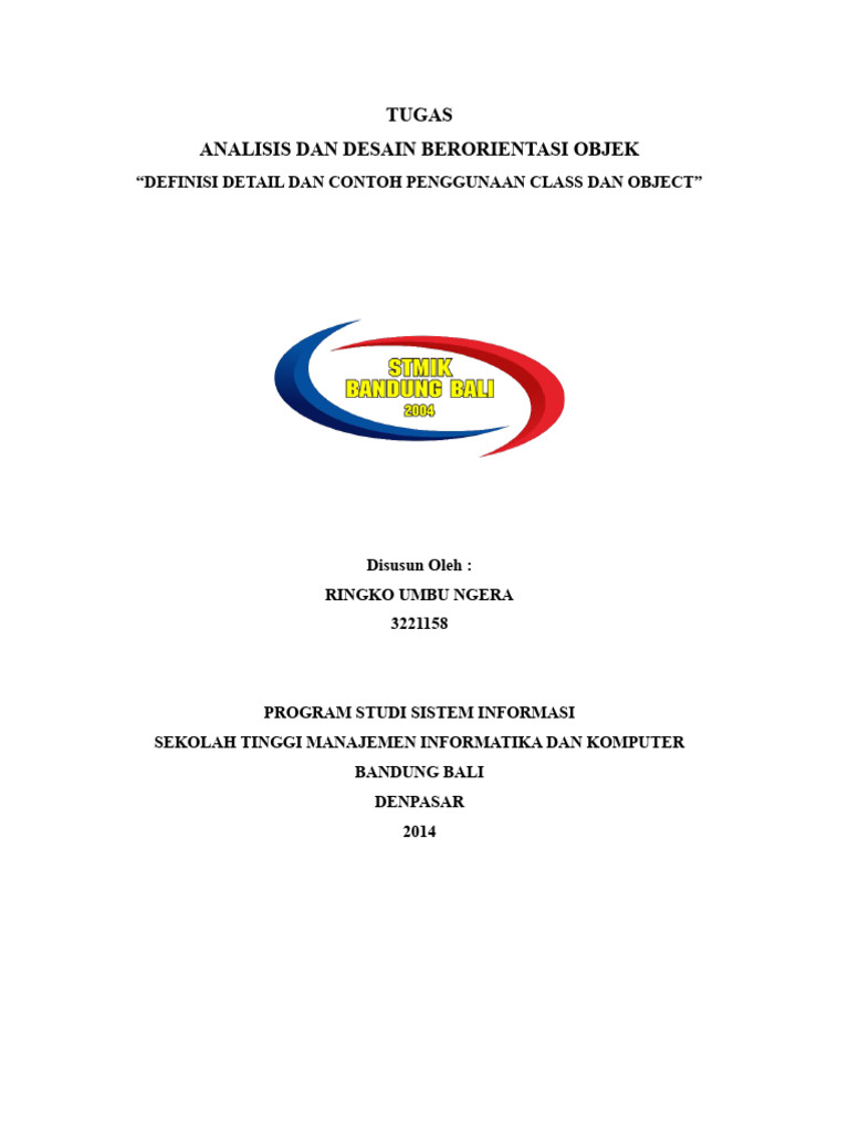 Class dan Objek dalam OOP: Definisi dan Contoh | PDF | Komputer | Teknologi & Rekayasa