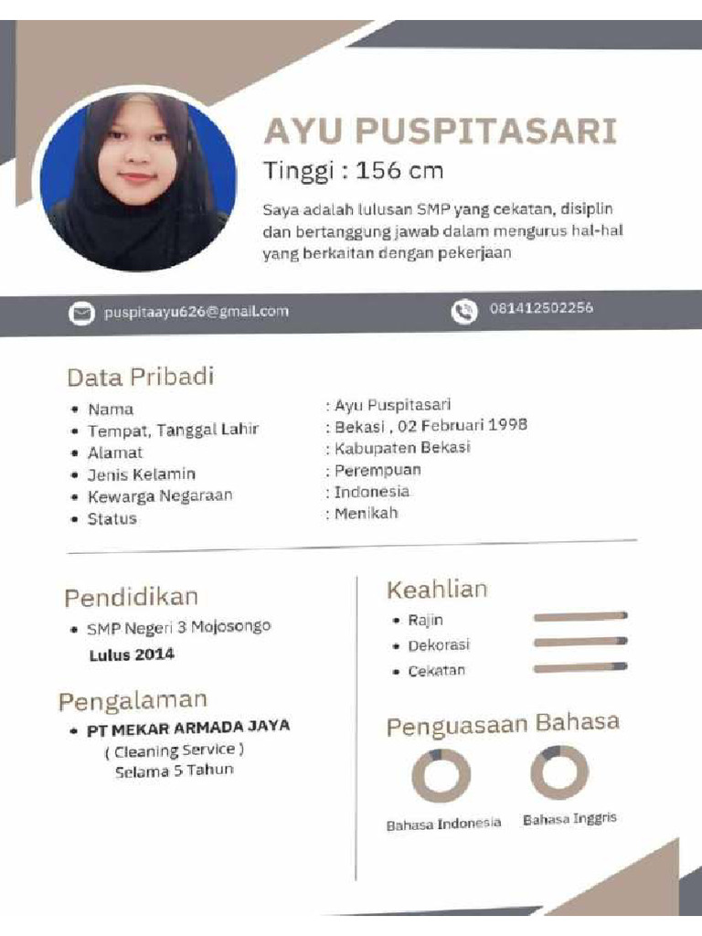 Cv+Berkas Ayu Puspitasari | PDF