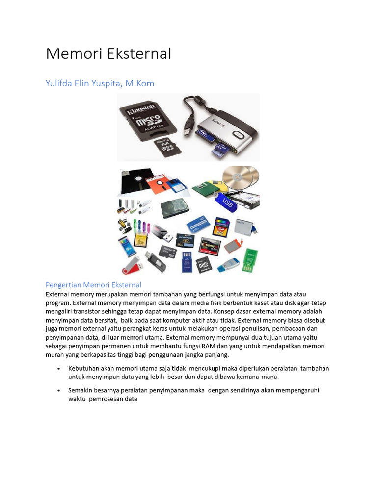 Memori Eksternal | PDF