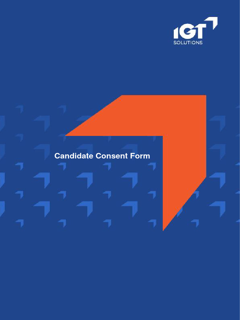 IGT Candidate Consent Form | PDF | Background Check | Privacy