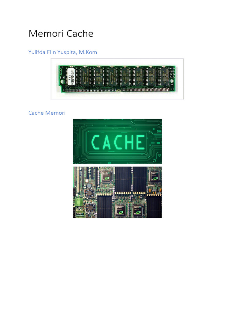 Memahami Memori Cache dan Fungsinya | PDF