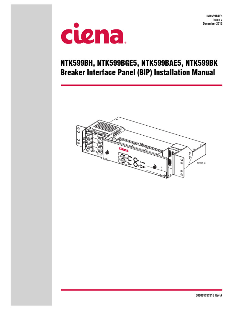 6500 Breaker Interface Panels IMK599BA Issue7 | PDF | Electrical ...