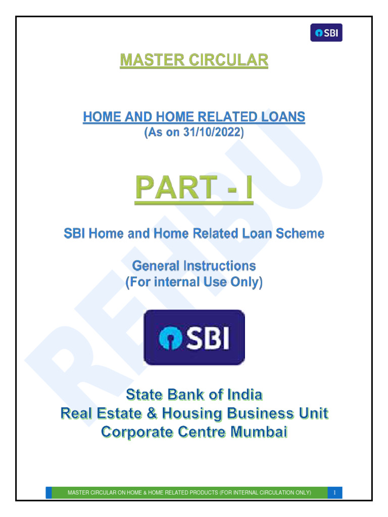 Home Loan Master Circular Merged | PDF | Mortgages | Loans