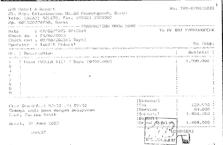 Contoh Kwitansi Tagihan | PDF