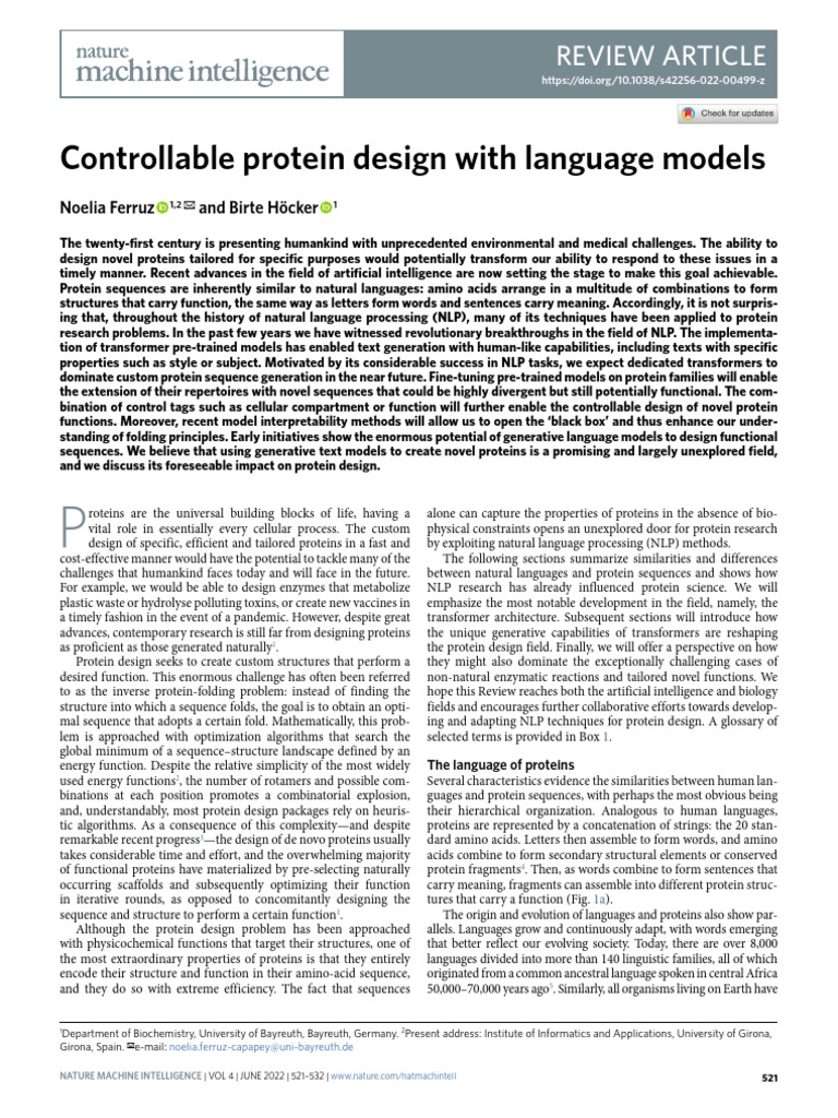 Ferruz LLM Proteinas 2022 | PDF | Proteins | Artificial Intelligence