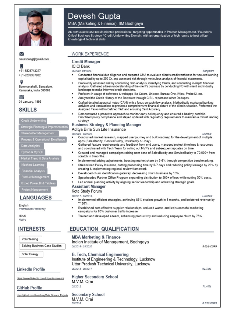 Resume Devesh Gupta Final | PDF | Analytics | Business
