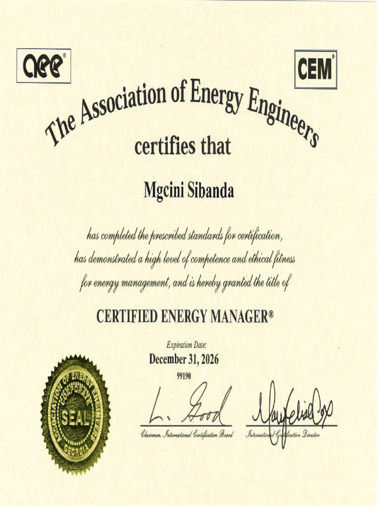CEM Certificate | PDF