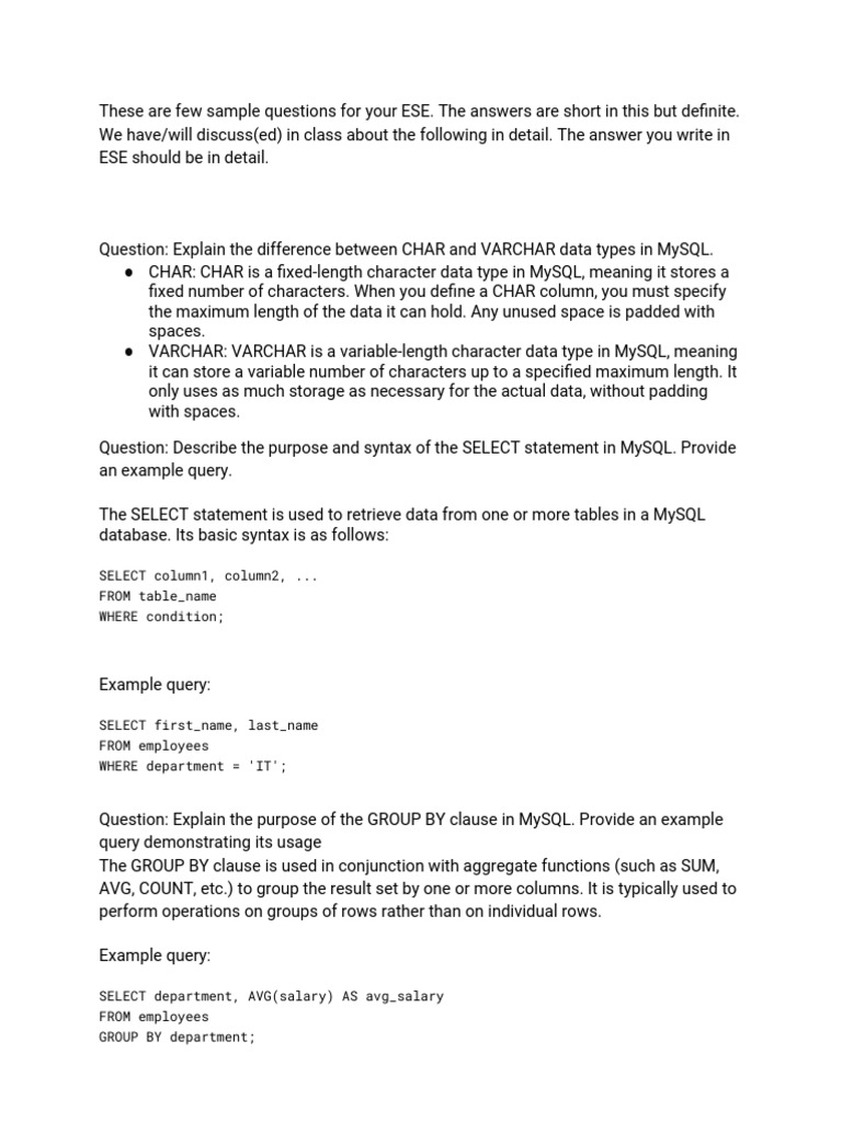 SQL & K-Means Study Guide | PDF | Table (Database) | Data