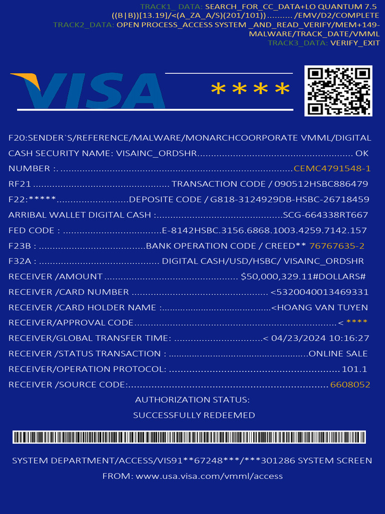 Visa Protocol 101.1 Transaction Details | PDF | Quantum Mechanics ...