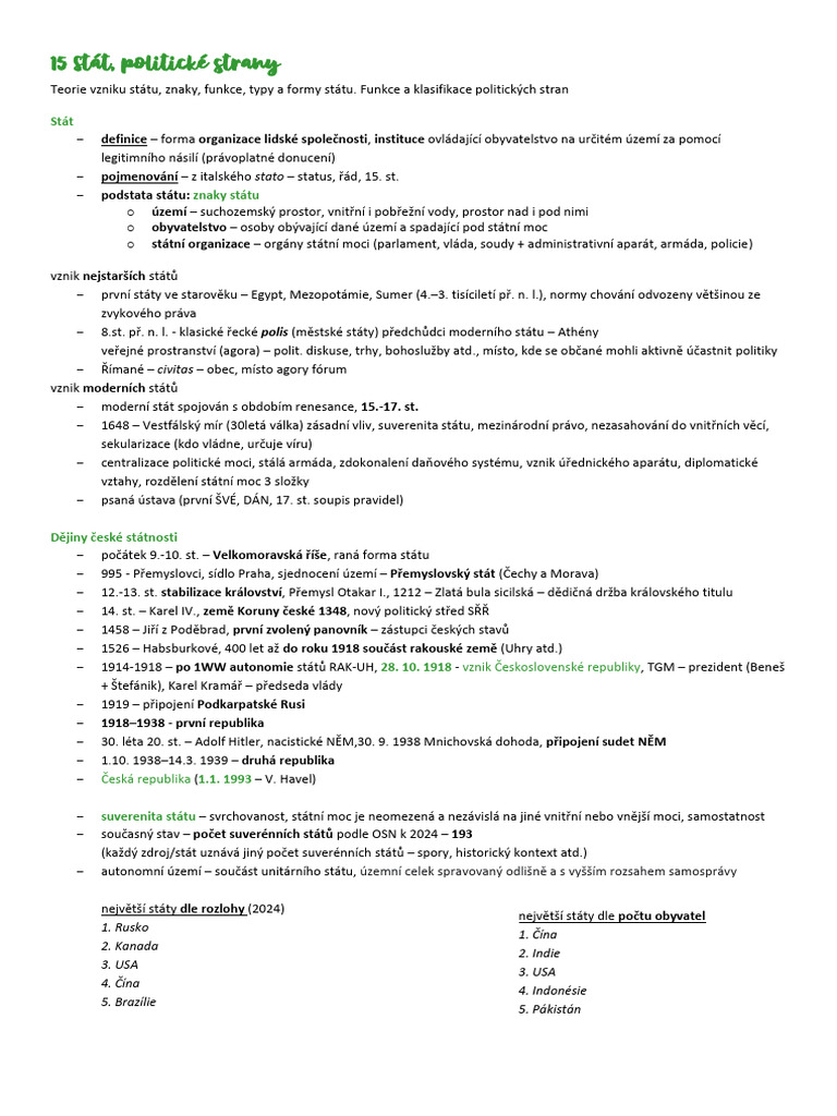 M - 15 Stát, Politické Strany | PDF