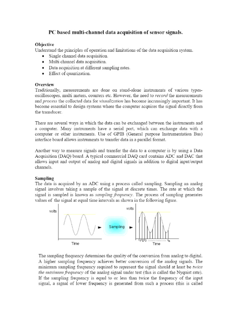 SP1_ Multichannel data acquisition using LabVIEW | PDF