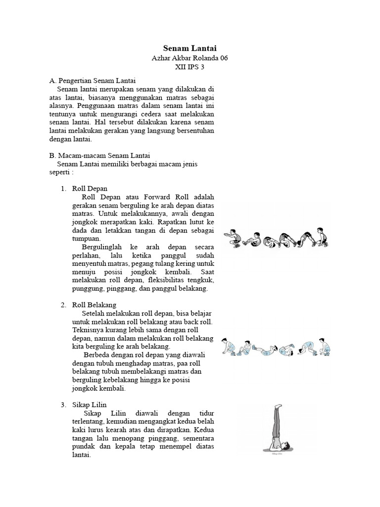 Pjok - Azhar Akbar Rolanda 06 Ips 3 - 072107 | PDF | Pengembangan Diri ...