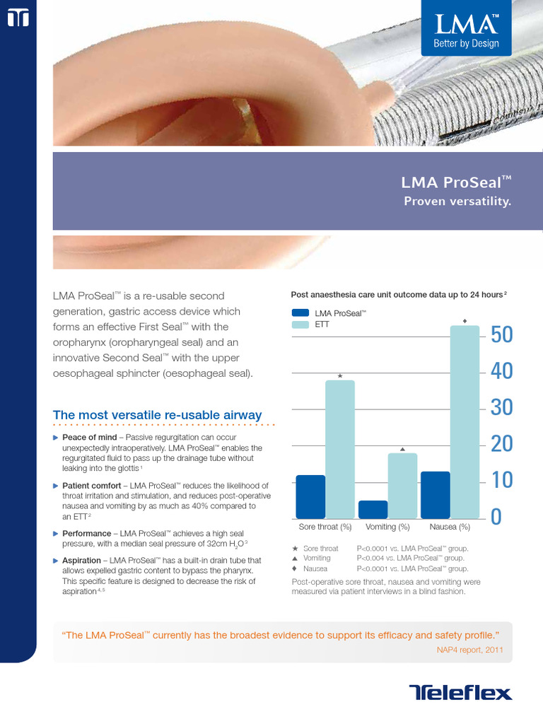 LMA ProSeal A4Data 0214 LORES FNL | PDF | Vomiting | Surgery
