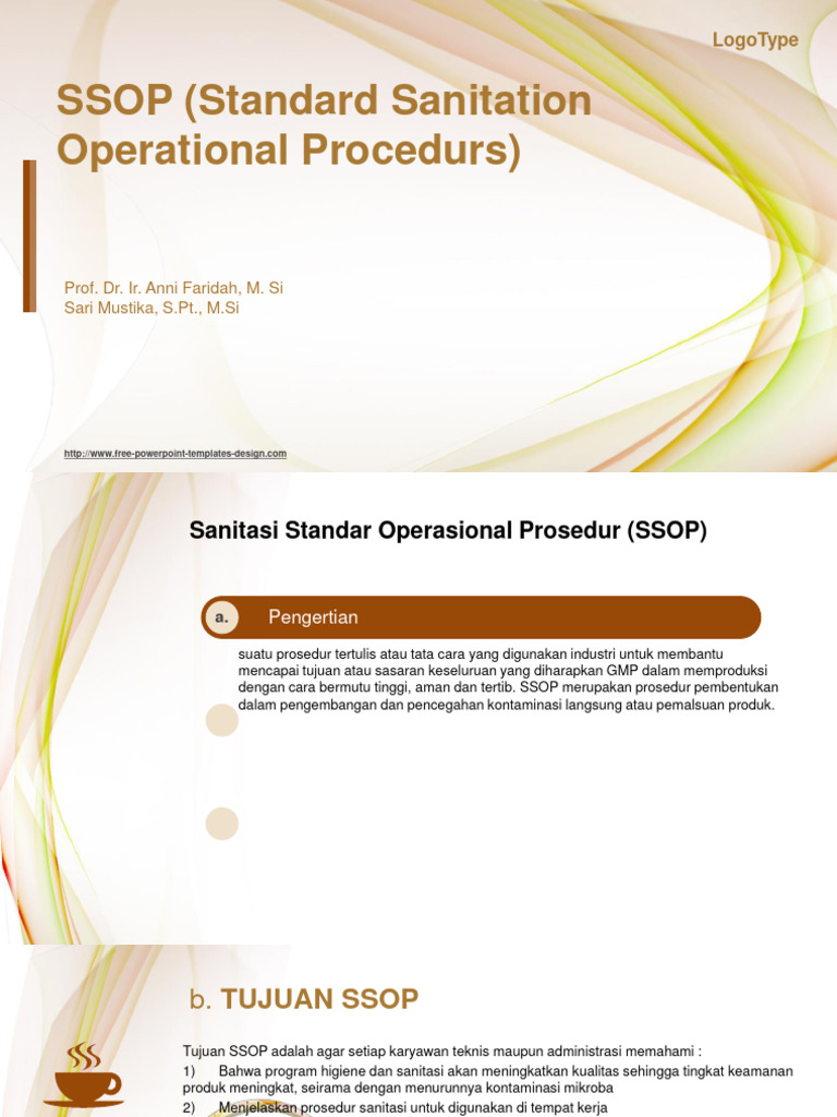 Pengertian dan Tujuan SSOP dalam Pangan | PDF