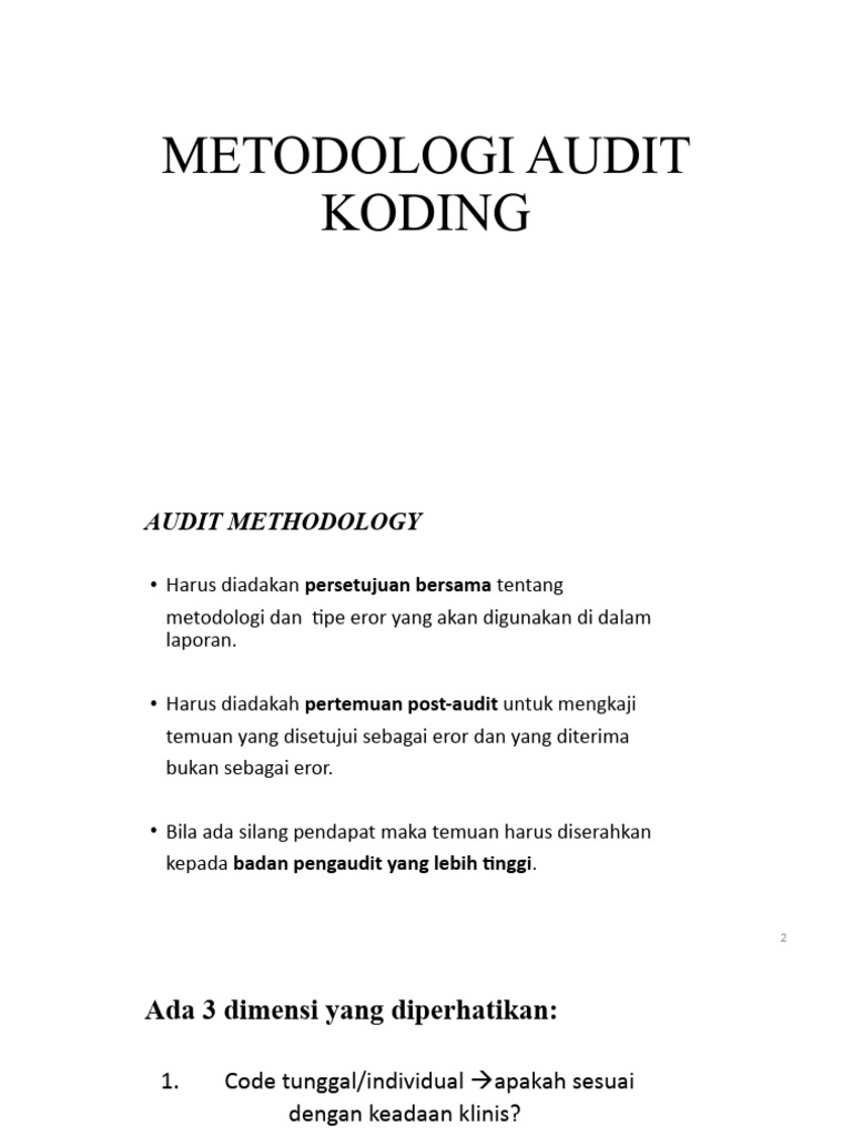 Metodologi Audit Koding | PDF