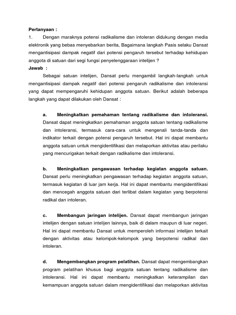 Strategi Intelijen TNI Hadapi Radikalisme | PDF | Komputer