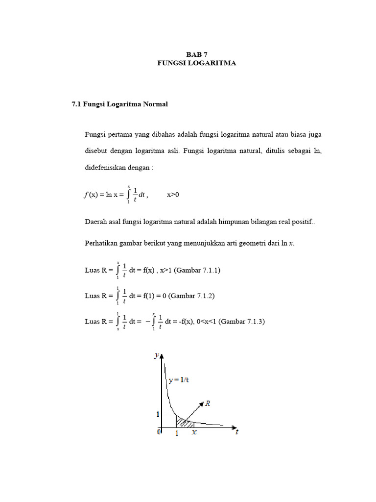 MATERI 7 FUNGSI LOGARITMA NATURAL DAN EKSPONENSIAL | PDF