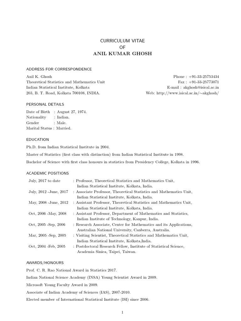 Cv Anil Pdf Statistical Classification Pattern Recognition