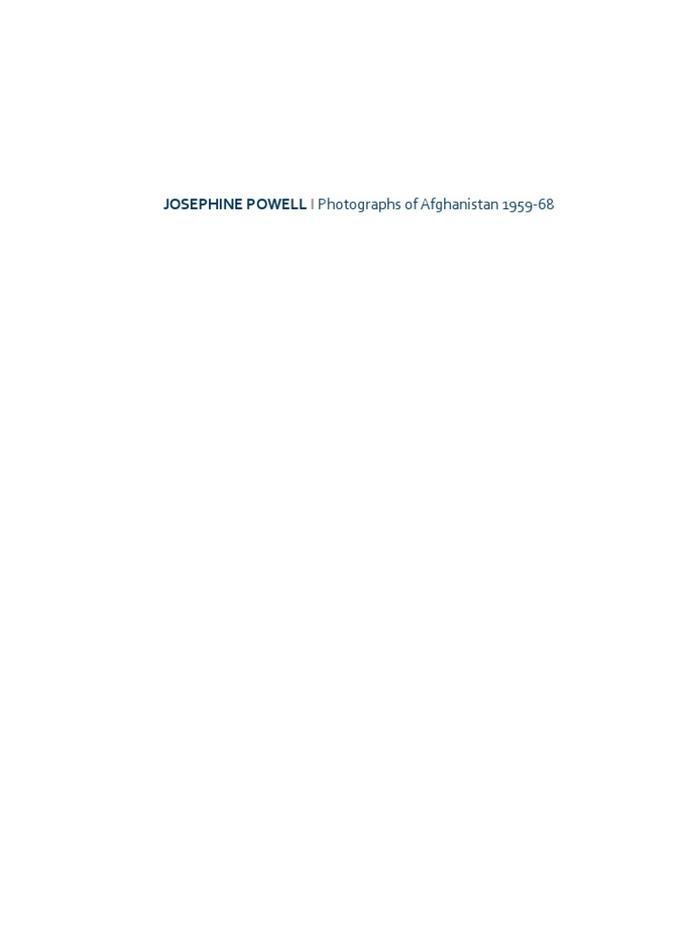 Josephine Powell's Afghanistan Photos 1959-68 | PDF | Afghanistan | Herat