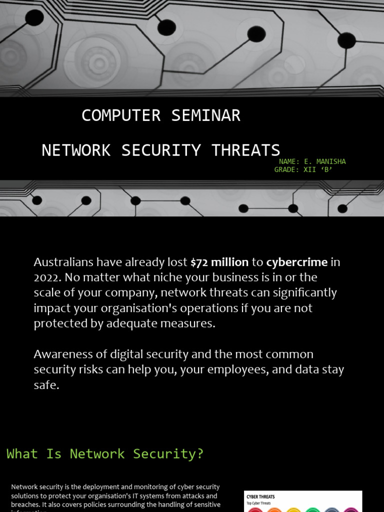 Network Security Threats and Solutions | PDF | Malware | Security