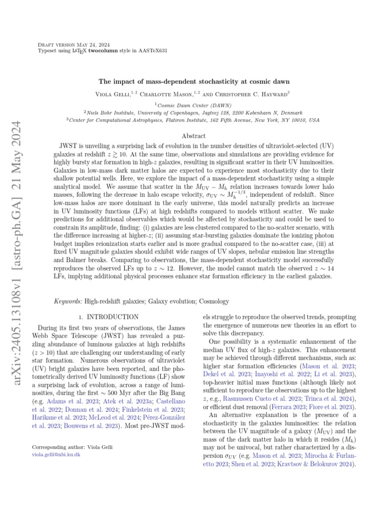 Viola Gelli, Charlotte Mason, and Christopher C. Hayward: UV H UV 1/3 H ...