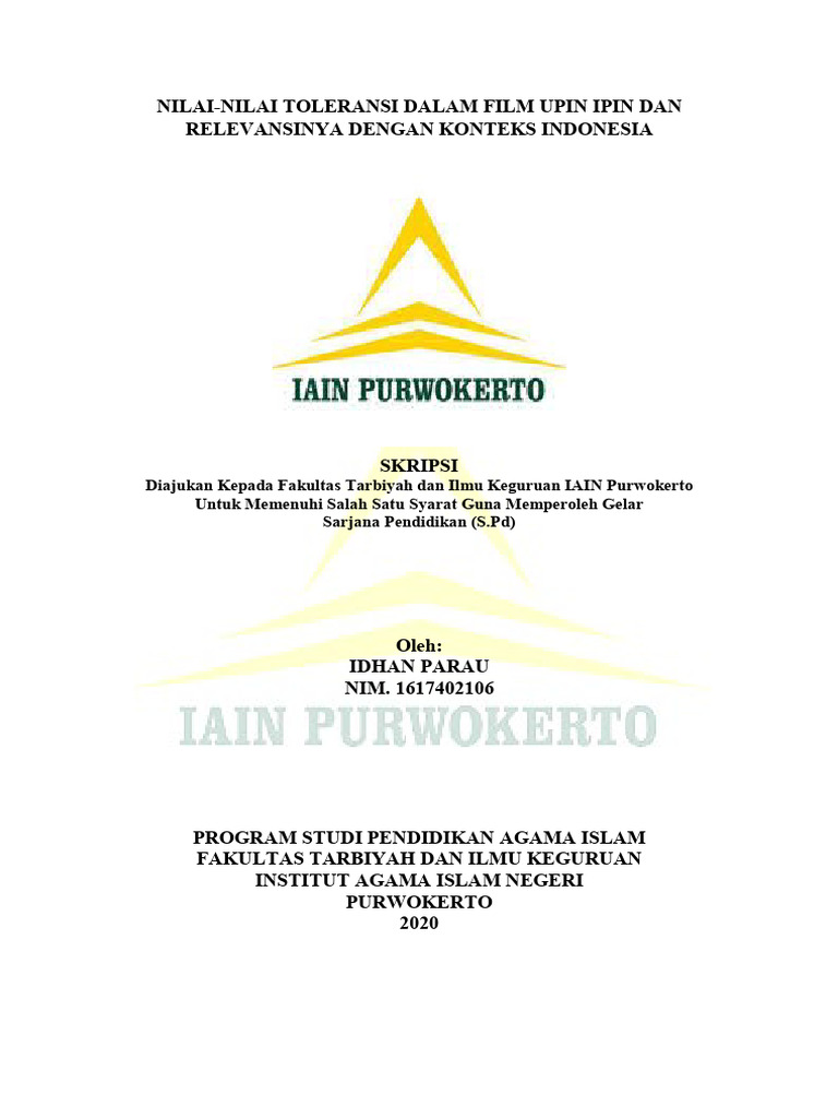 Idhan Parau - Nilai-Nilai Toleransi Dalam Film Upin Ipin Dan ...
