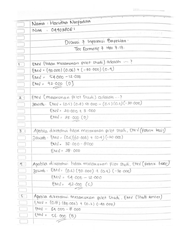 Diskusi 7 Inferensi Bayesian | PDF