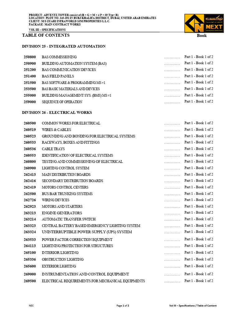 ELECTRICAL - TOC | PDF | Components | Electricity