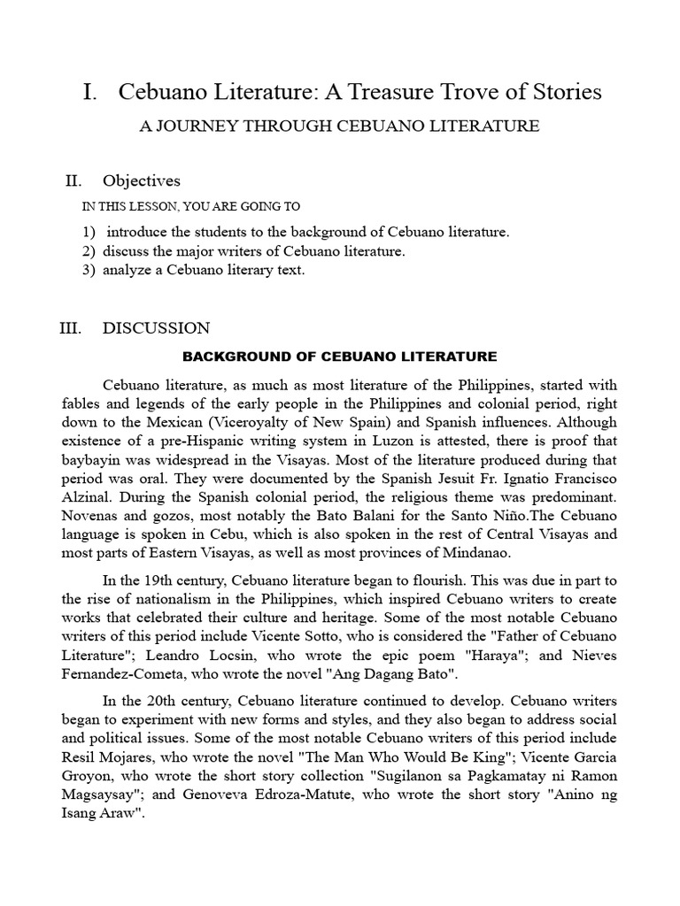 Lesson Plan Cebuano | PDF