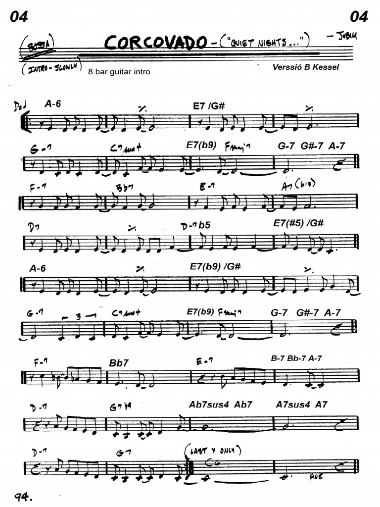 44 Corcovado Acords | PDF