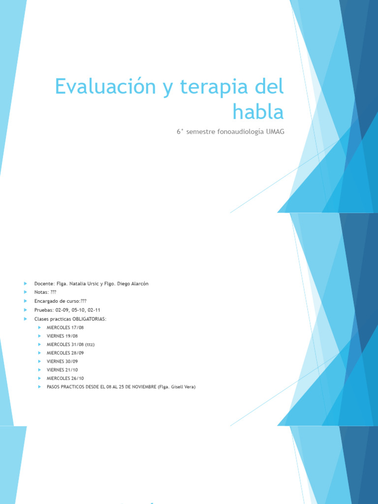 Evaluación y Terapia Del Habla | PDF | Fonología | Voz humana