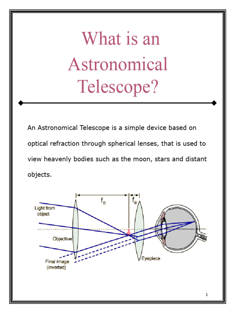 Basic Astronomical Telescope | PDF | Telescope | Optics