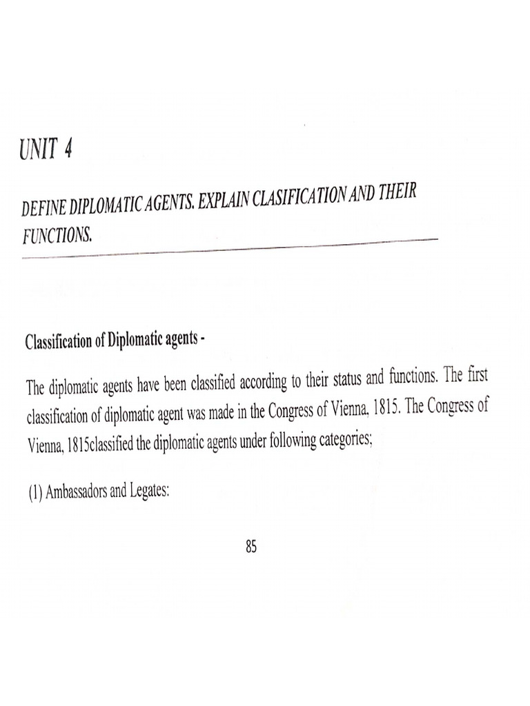 Diplomatic Agents | PDF