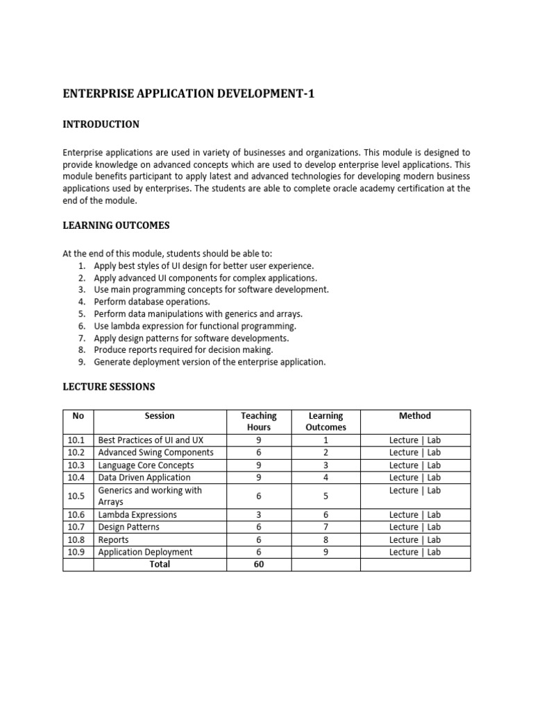 Enterprise Application Development | PDF | Application Software | Java ... Enterprise Application Development | PDF | Application Software | Java ...