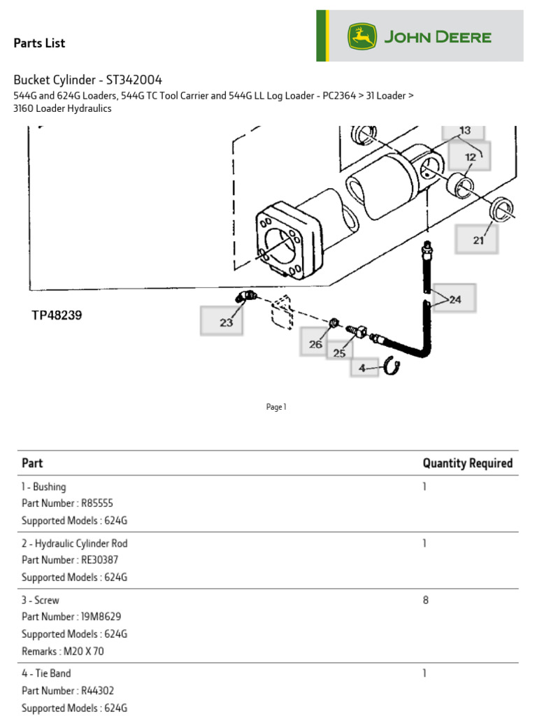 Engineering Parts List for 624G Models | PDF | Mechanical Engineering