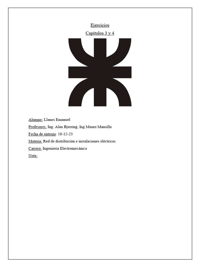 Ejercicios-Capitulos 3 y 4-Llanos Emanuel | PDF