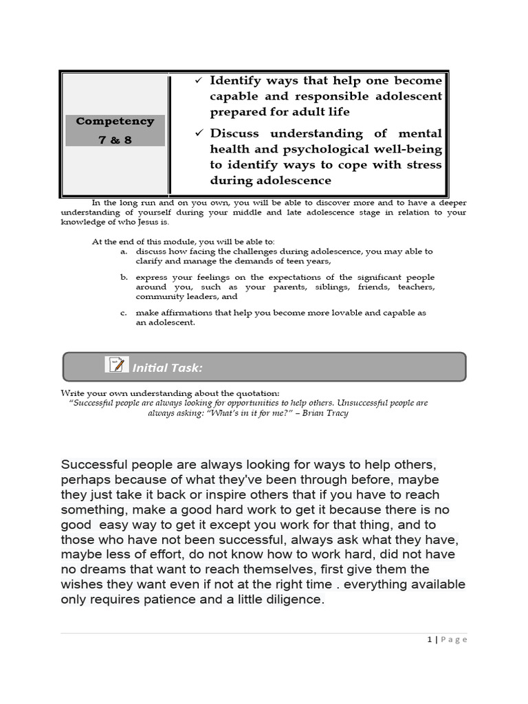 Module 4 PERDEV. | PDF | Adolescence | Social Psychology