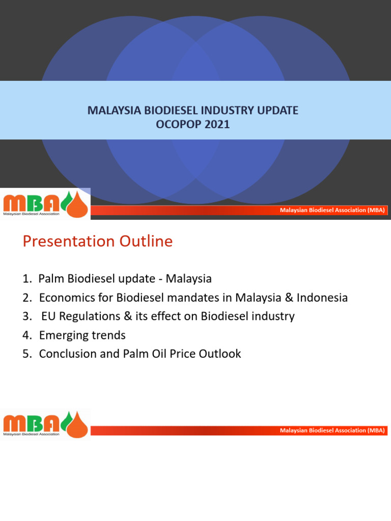 U R Unnithan Malaysian Biodiesel Industry Update Final | Download Free PDF | Biodiesel | Biofuel
