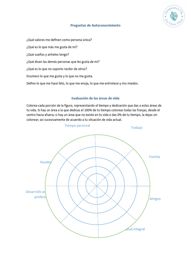 Preguntas de Autoconocimiento | PDF | Relaciones personales, crianza y desarrollo personal