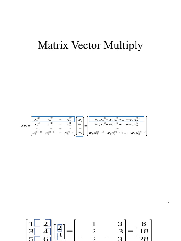 Matrix-Vector Multiplication Explained | PDF | Operator Theory | Matrix ...