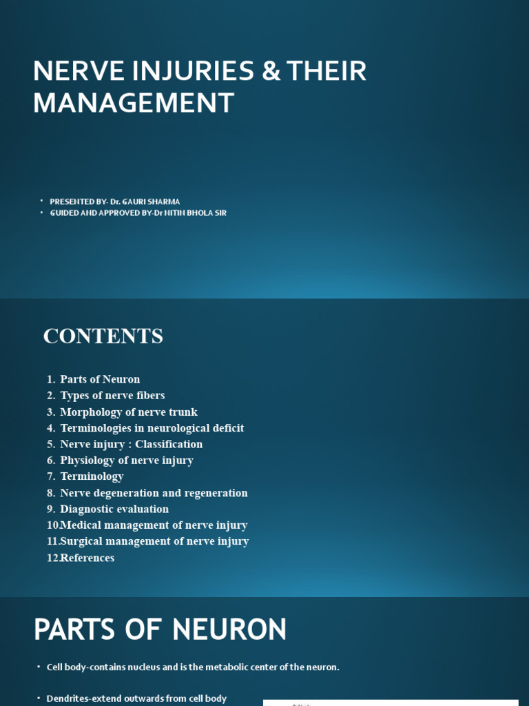 Nerve Injuries and Its Management | PDF | Neuron | Axon