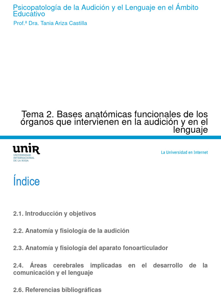 Tema 2. Bases Anatómicas Funcionales de Los Órganos | PDF | Oído | Cerebro
