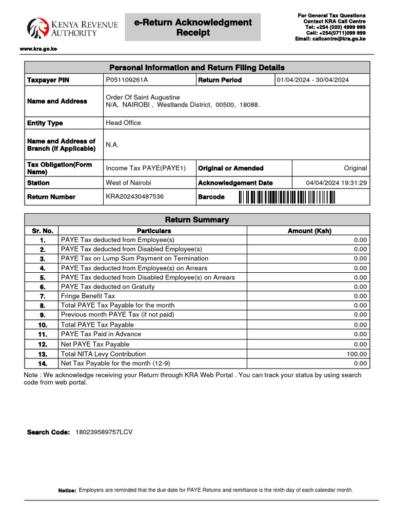 receipt | PDF | Taxes | Taxation