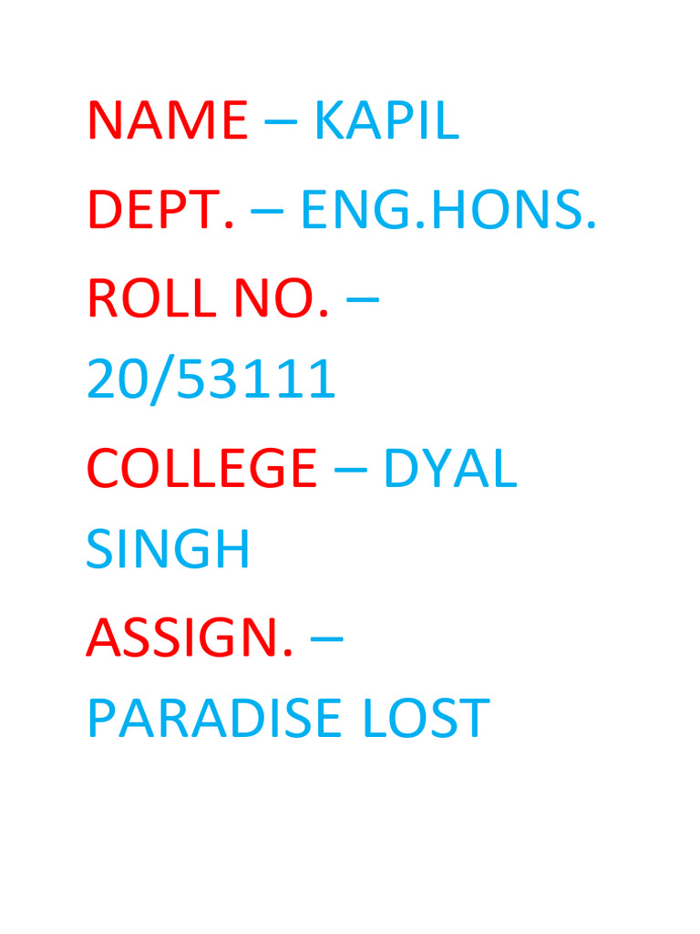 Paradise Lost: A Classical Epic Analysis | PDF | Epic Poetry | Paradise ...